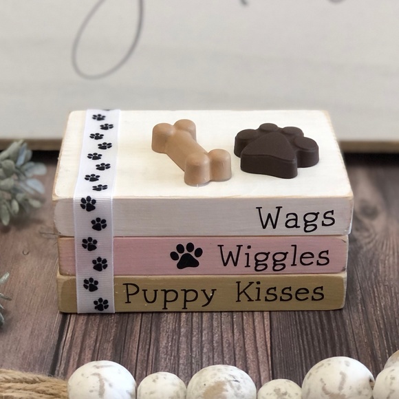 Hand Crafted | Accents | Dog Lovers Book Stack | Poshmark